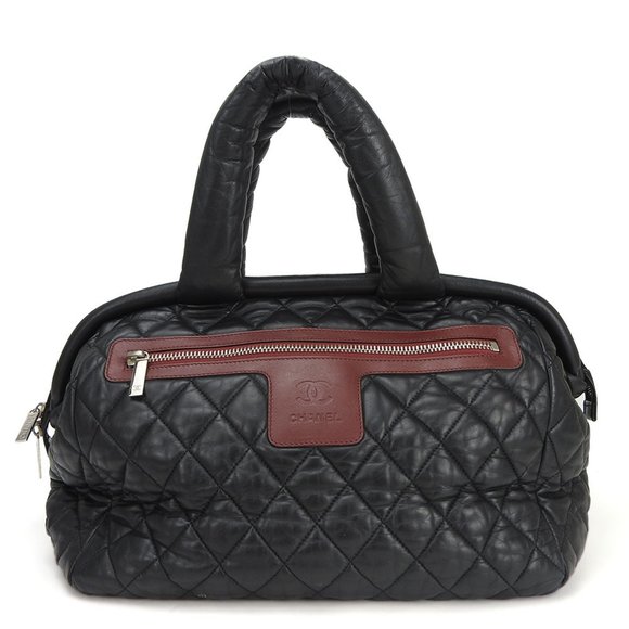 CHANEL | Bags | Chanel Boston Coco Cocoon No 3 Black Bordeaux Leather ...